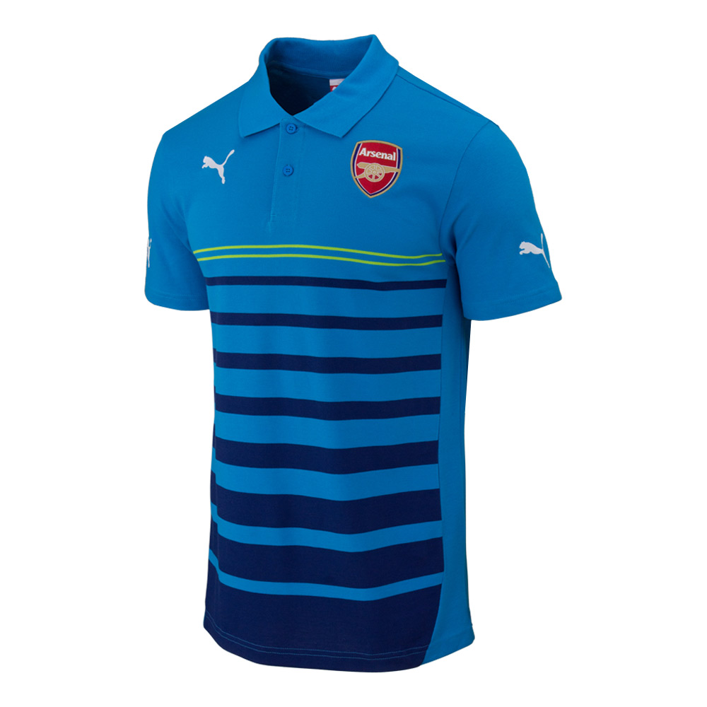 Puma Arsenal Men's Leisure Hooped Polo Shirt - Soccer Premier